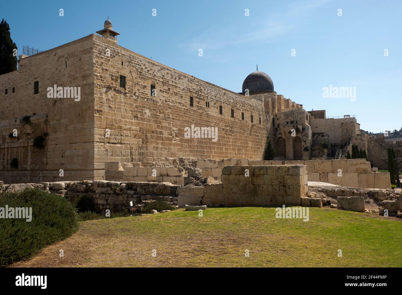 Israel, Jerusalem, Old City, Al Aqsa Mosque on Temple Mount known as ...