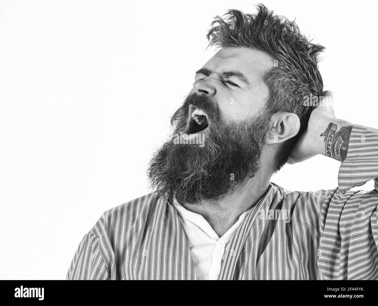 Messy beard Black and White Stock Photos & Images - Alamy