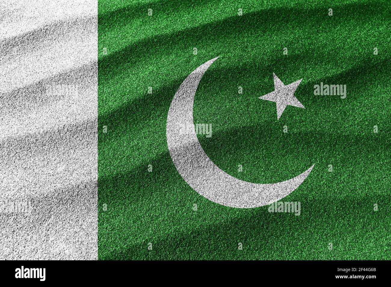 Pakistan sand flag, national flag sand background Stock Photo - Alamy