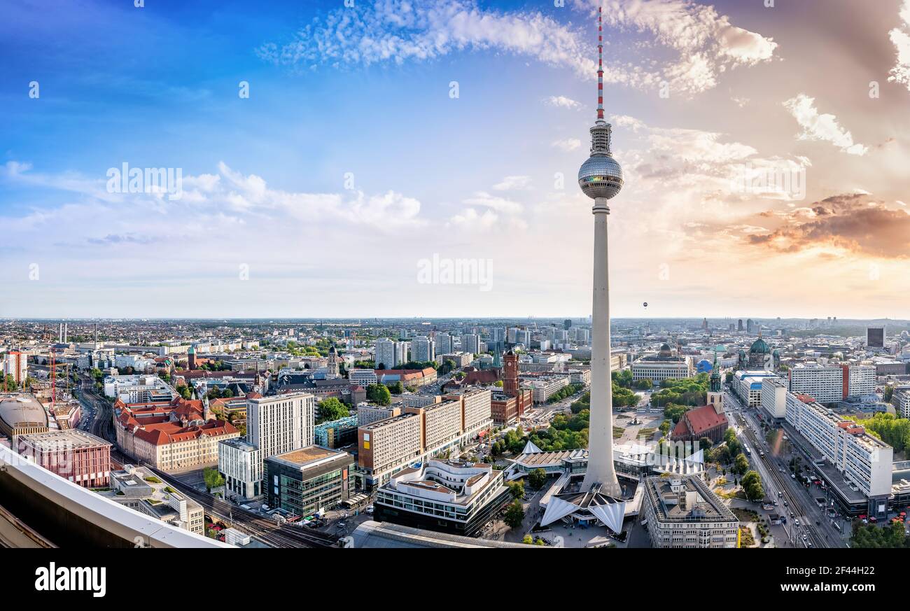 panoramic view at the city center of berlin Stock Photo - Alamy