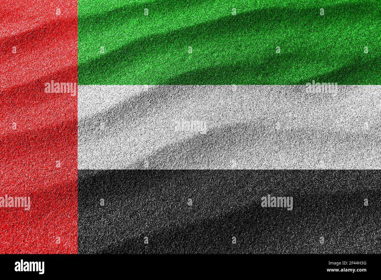 United Arab Emirates sand flag, national flag sand background Stock ...