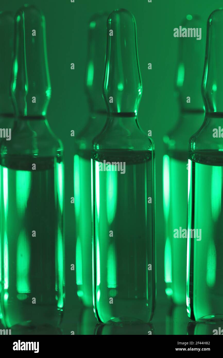 Biotechnology and Science. Medicine and Pharmacology concept.Glass ...