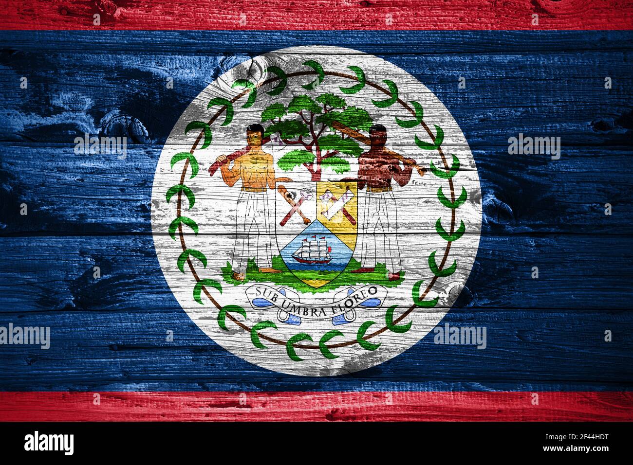 Belize flag on wooden planks background wood flag Stock Photo - Alamy