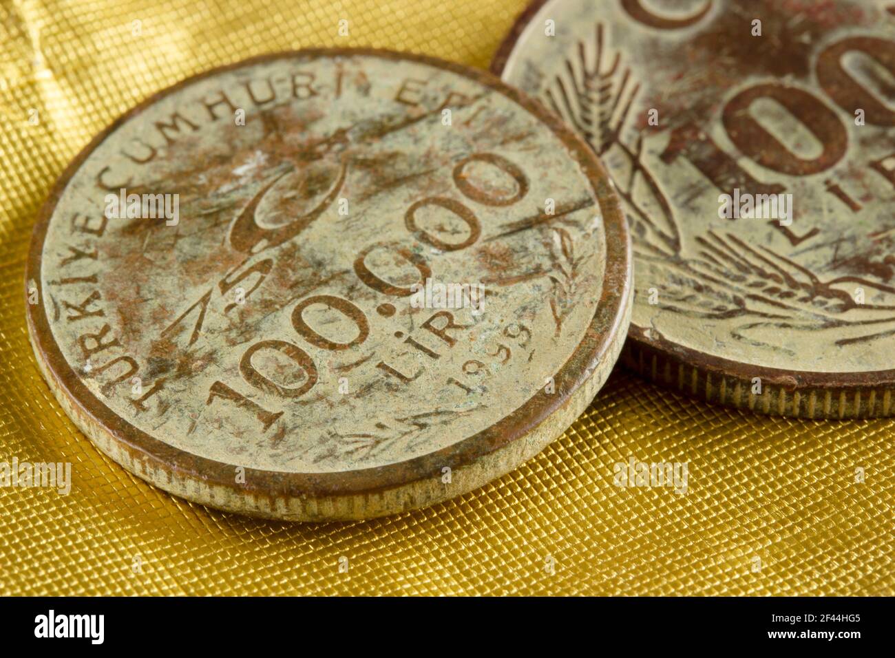 Old Turkish coin. Money collection Stock Photo - Alamy