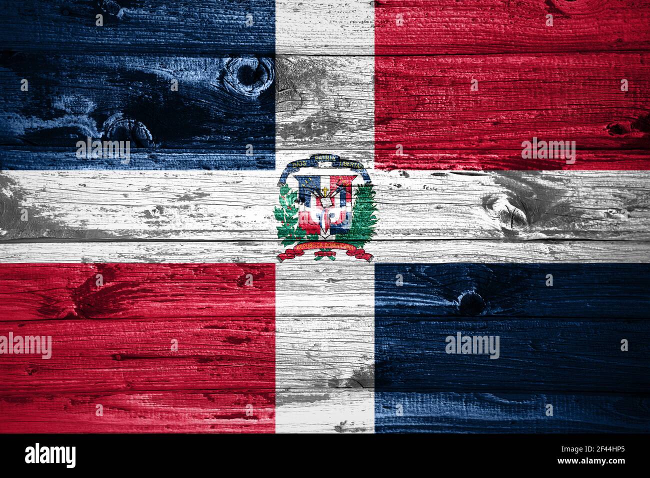 Dominican Republic flag on wooden planks background wood flag Stock ...