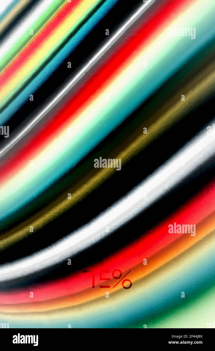 Rainbow color waves, vector blurred abstract background. Rainbow color ...