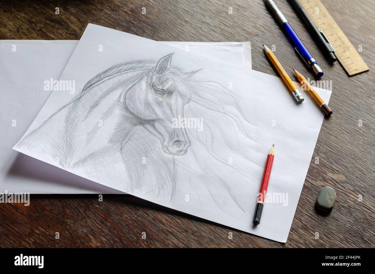 Pencil Drawing Of Table