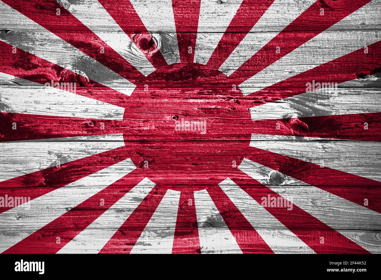 Rising Sun flag on wooden planks background wood flag Stock Photo - Alamy