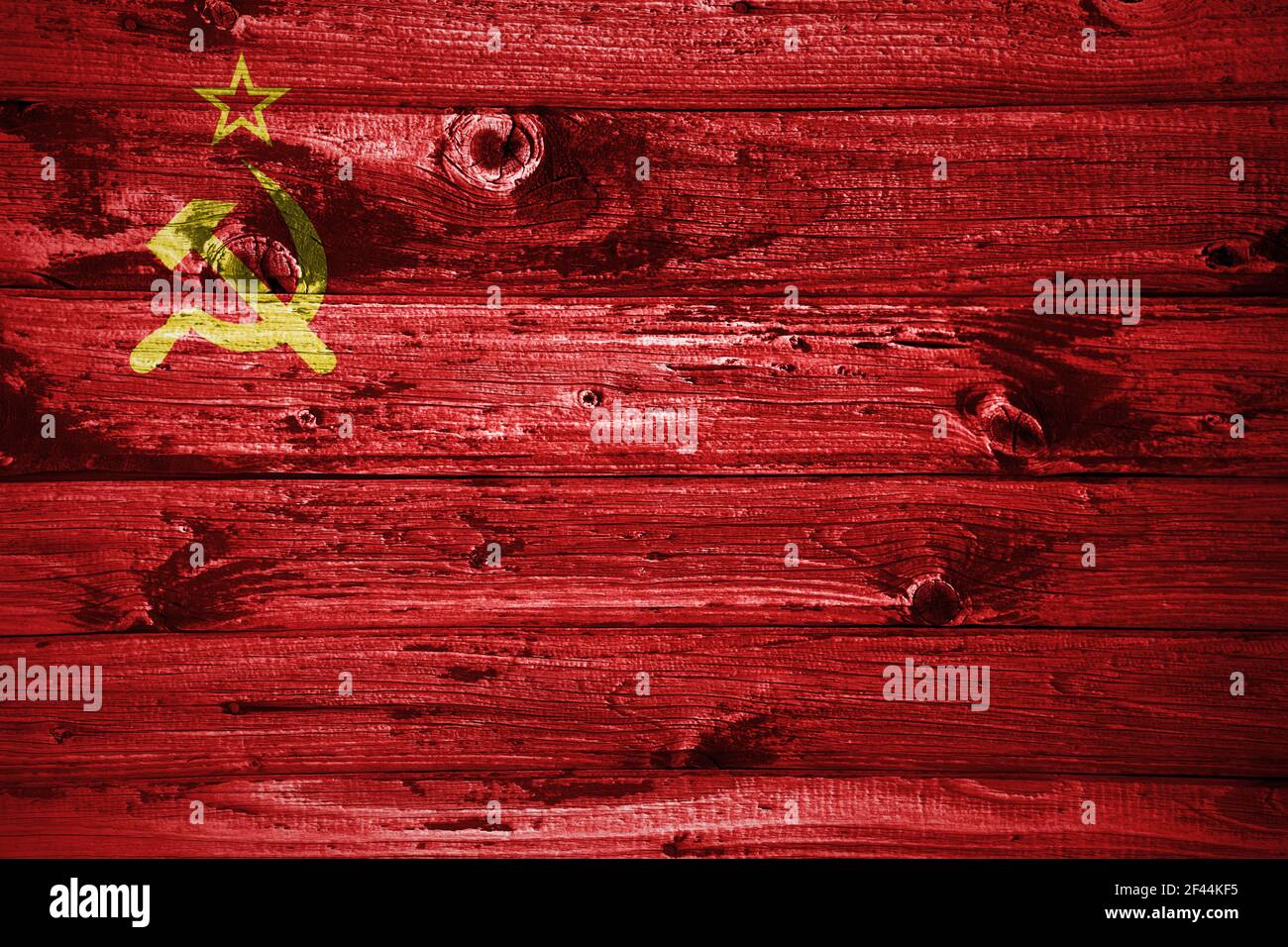 Soviet Union flag on wooden planks background wood flag Stock Photo - Alamy