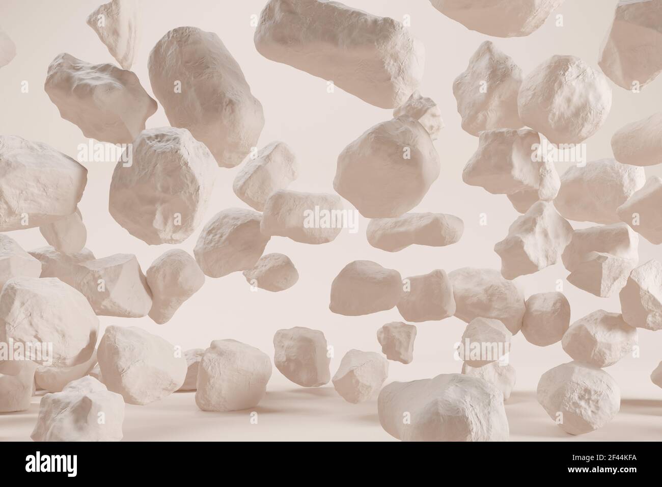 3d rendering stones falling background Stock Photo - Alamy