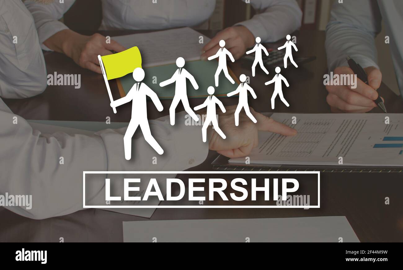 Leadership concept illustrated by a picture on background Stock Photo ...