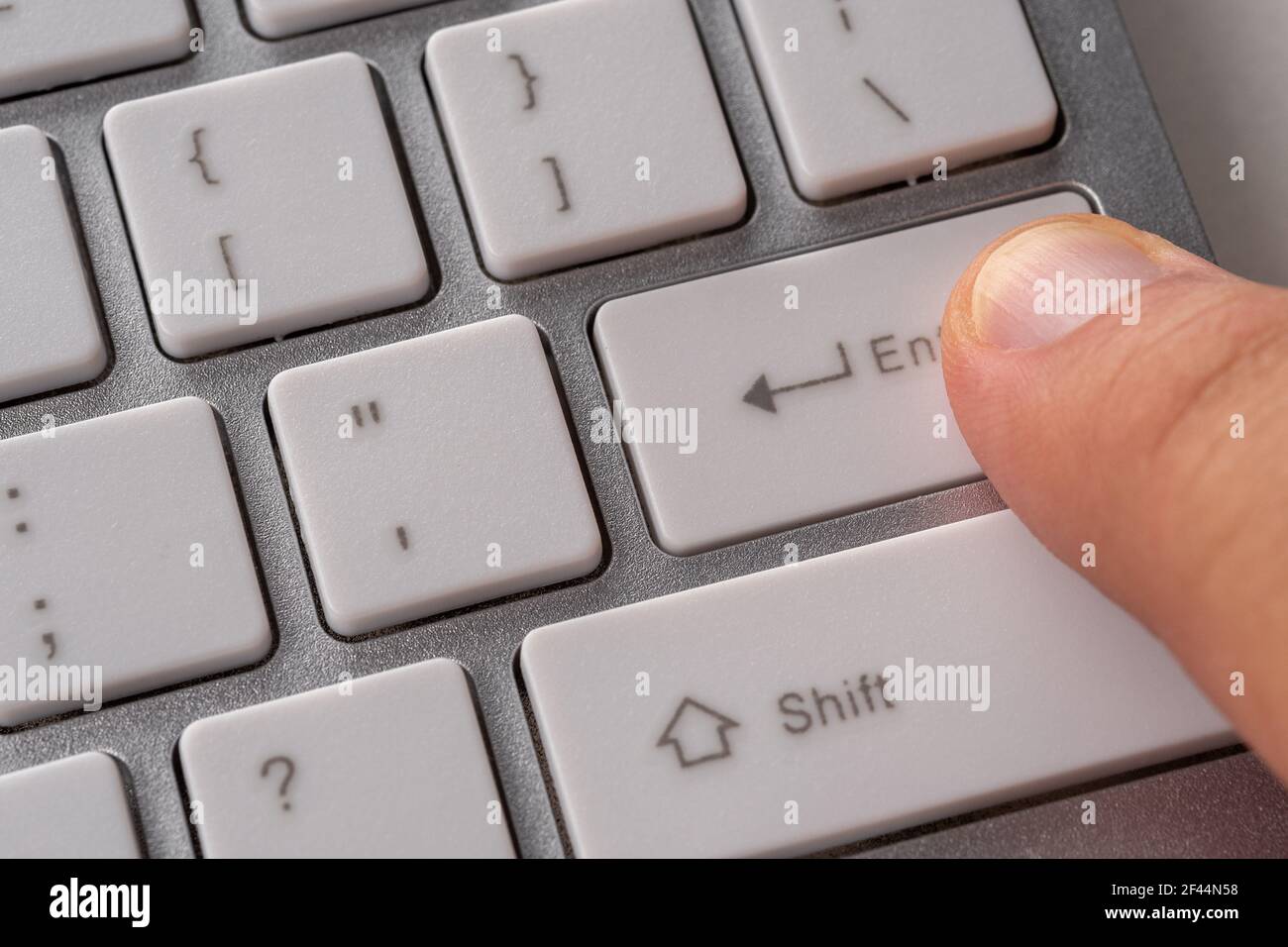 Pressing enter button hi-res stock photography and images - Alamy