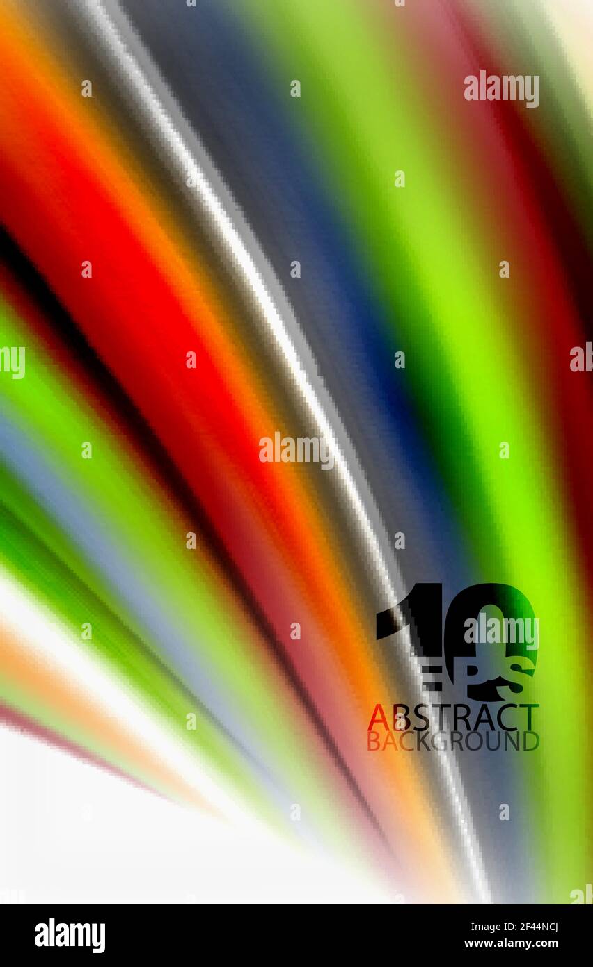 Rainbow color waves, vector blurred abstract background. Rainbow color ...