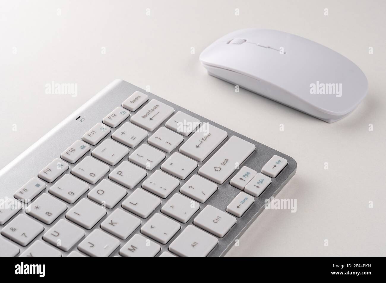 View of keyboard and mouse of a modern computer Stock Photo - Alamy