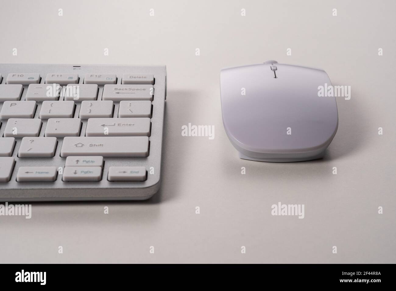 View of keyboard and mouse of a modern computer Stock Photo - Alamy