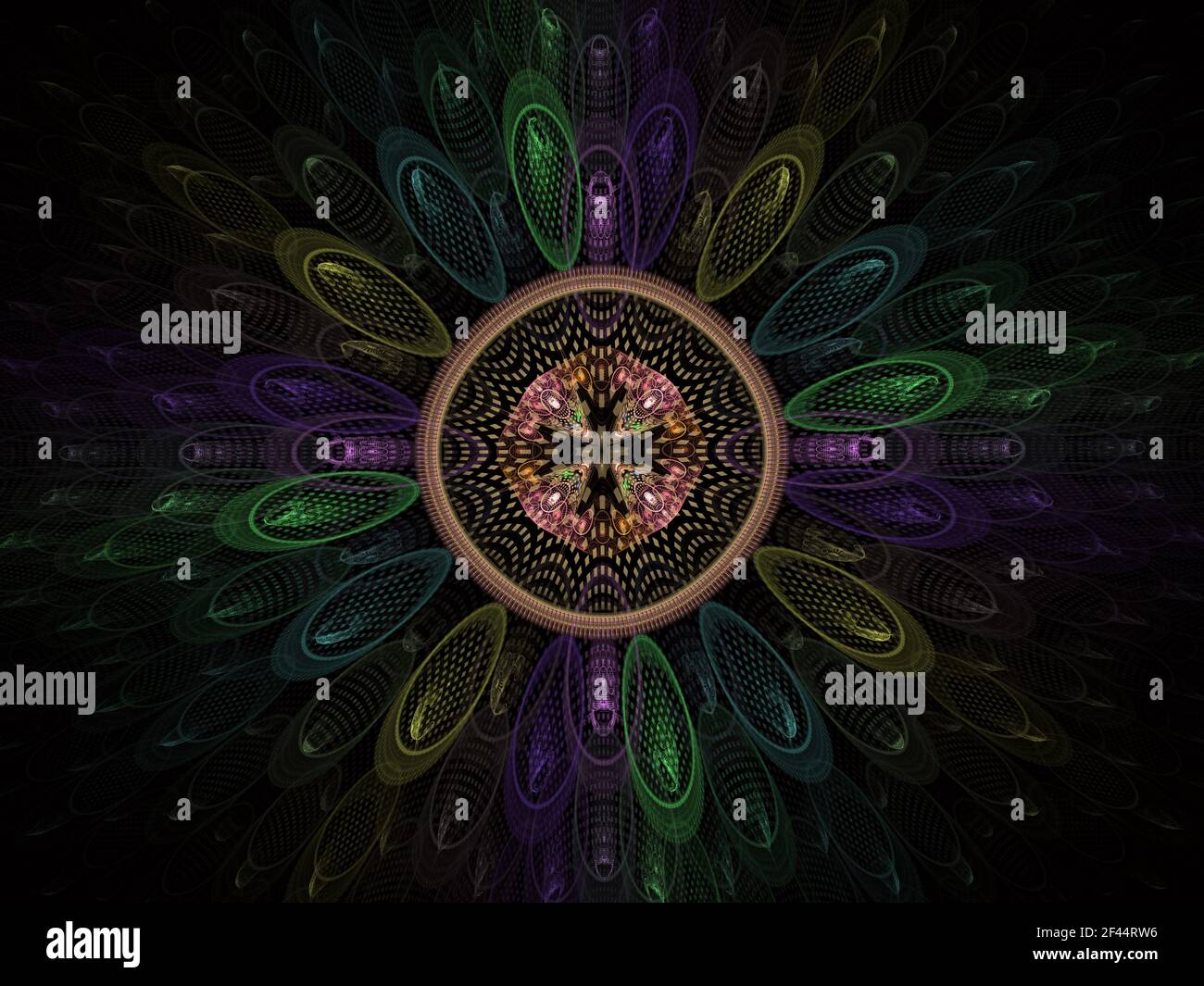 Layered floral star. Woven texture - fractal abstract background ...