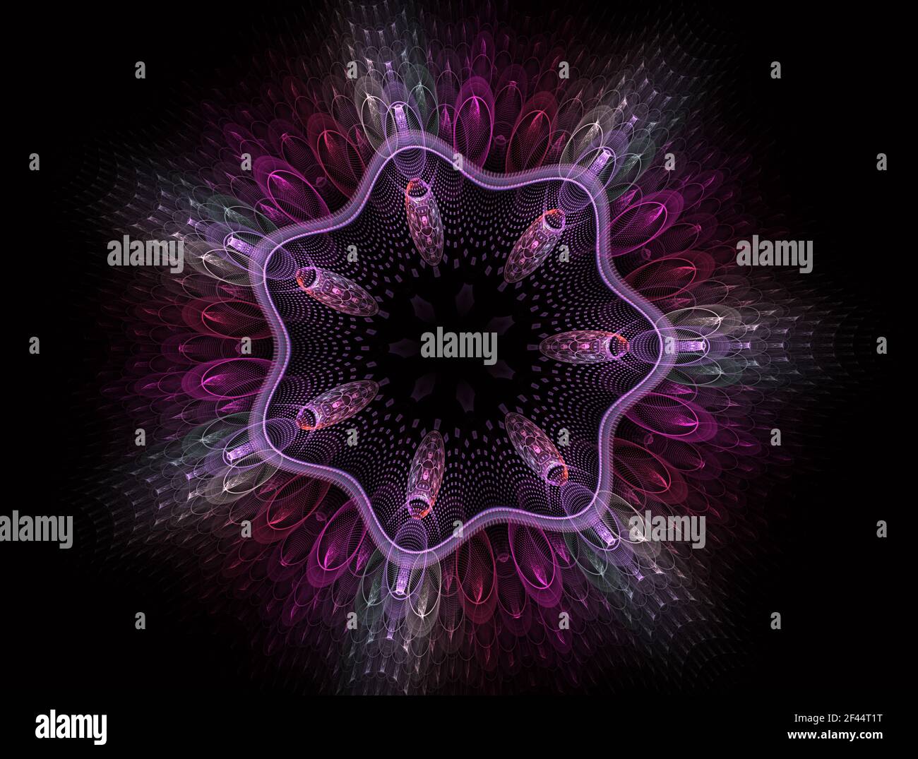 Layered floral star. Woven texture - fractal abstract background ...