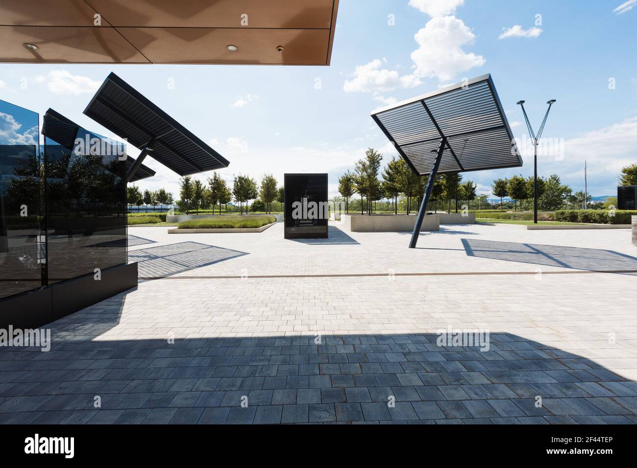 Modern architecture in Wien. Large square Stock Photo - Alamy