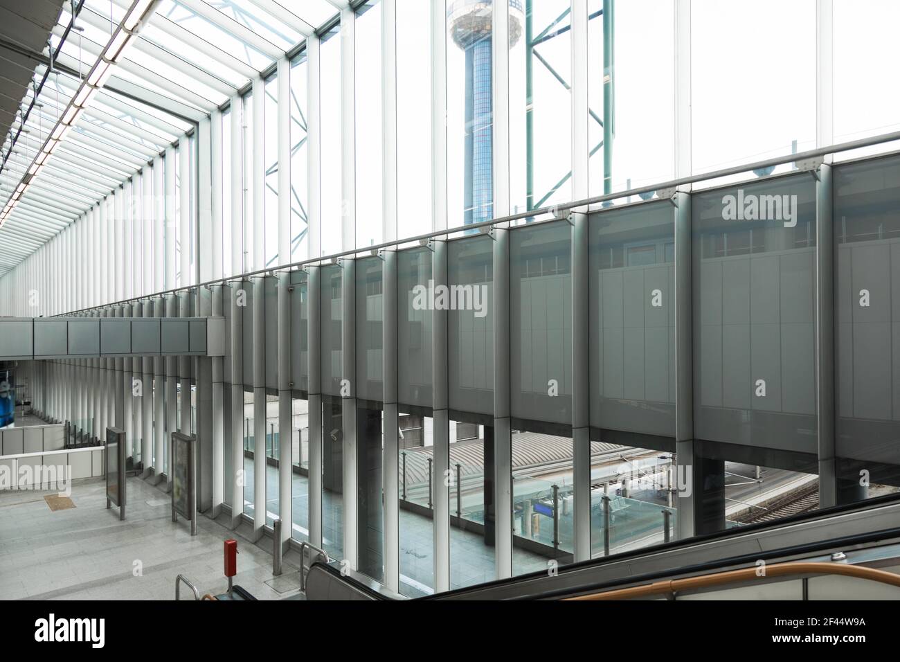 Glass wall in underground station in Wien Stock Photo - Alamy