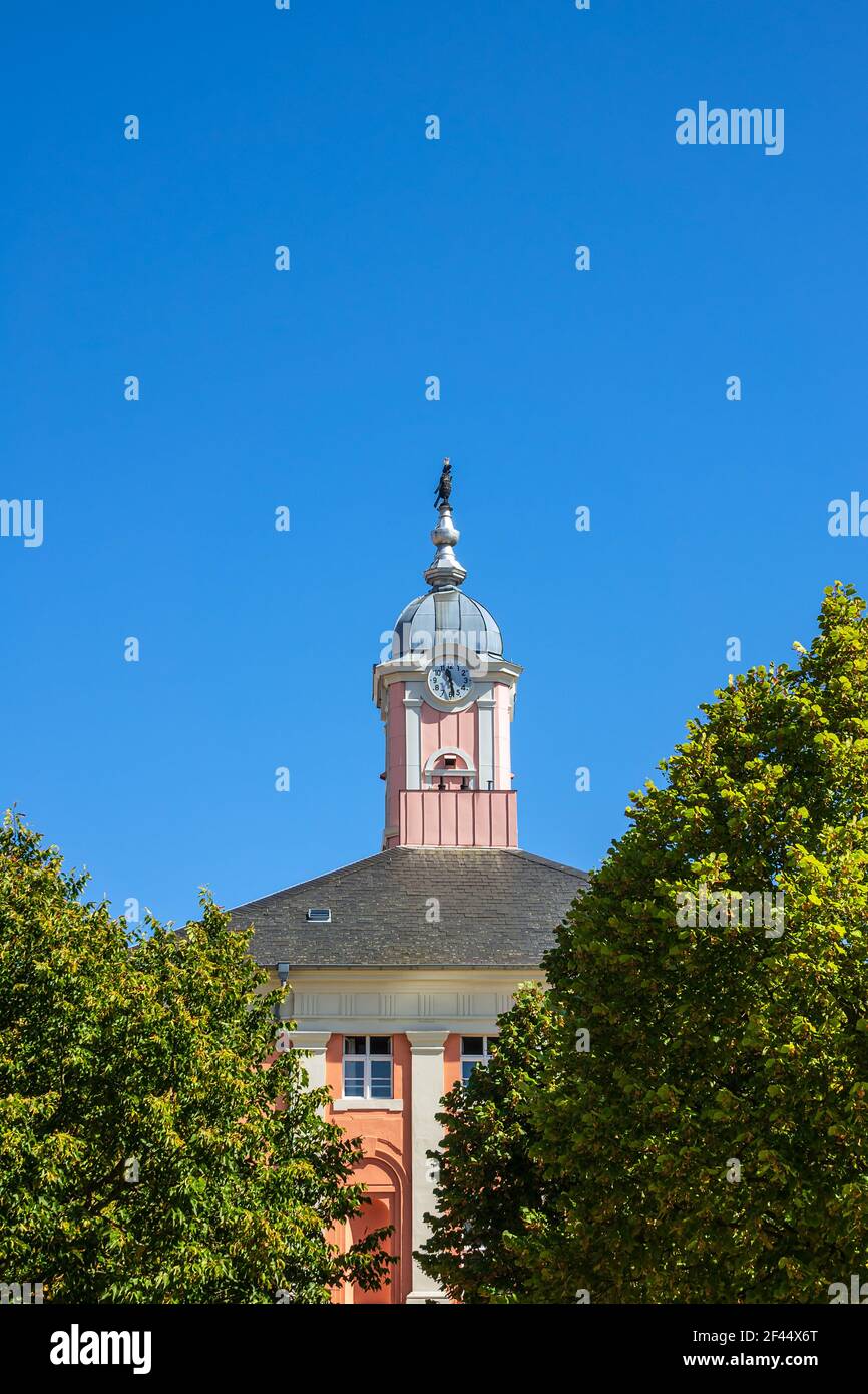 Historical city hall with trees in Templin, Germany Stock Photo - Alamy