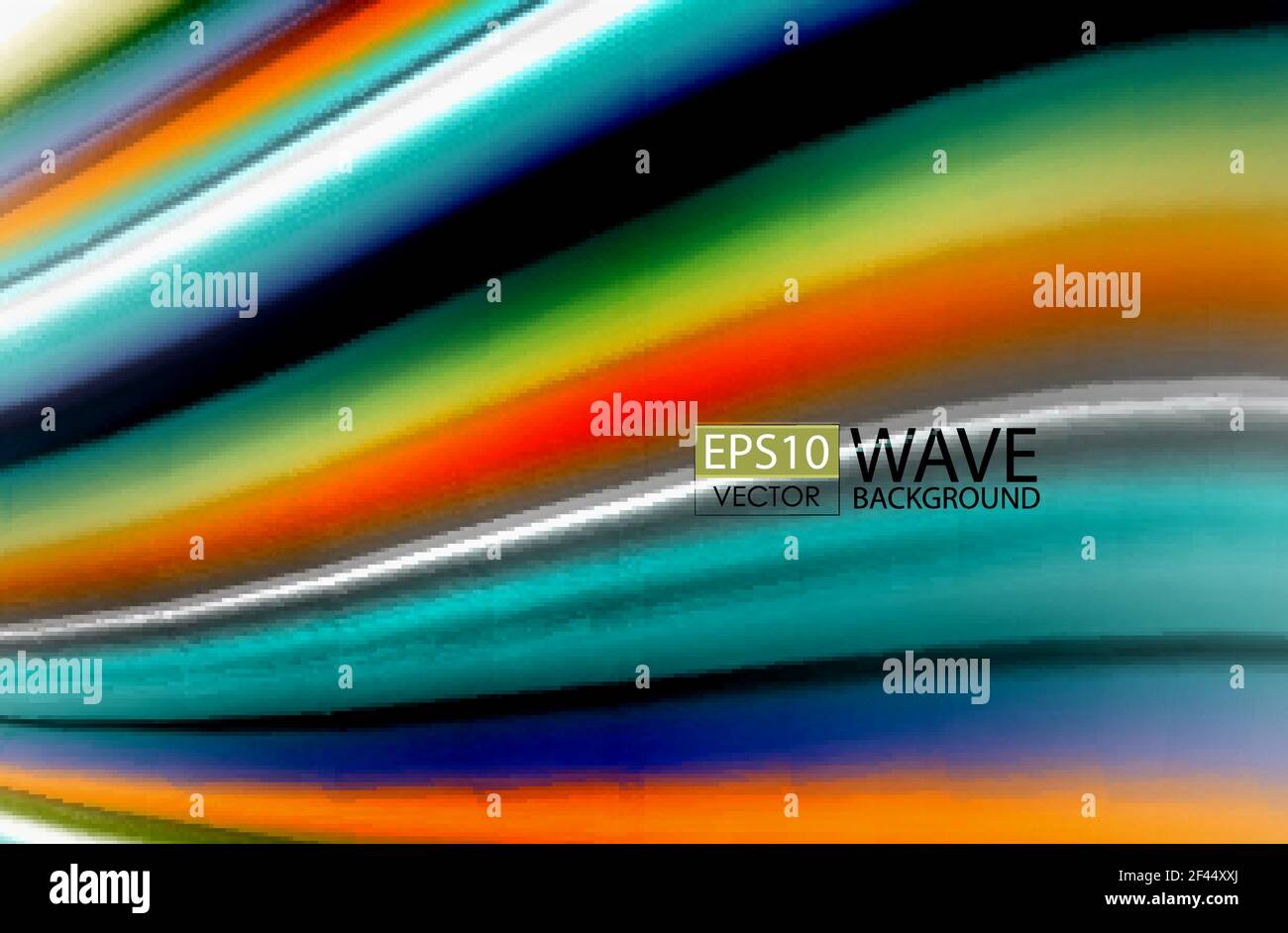 Rainbow color waves, vector blurred abstract background. Rainbow color ...