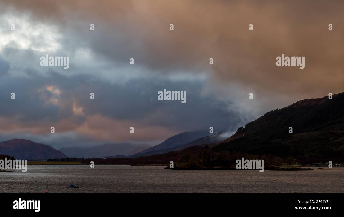 loch eil Fort William in the Scottish Highlands scenic landscape Stock ...
