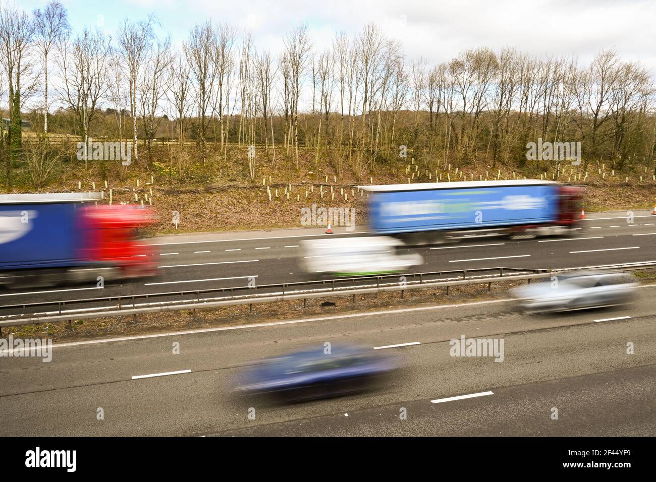 Lorry on motorway people hi-res stock photography and images - Alamy