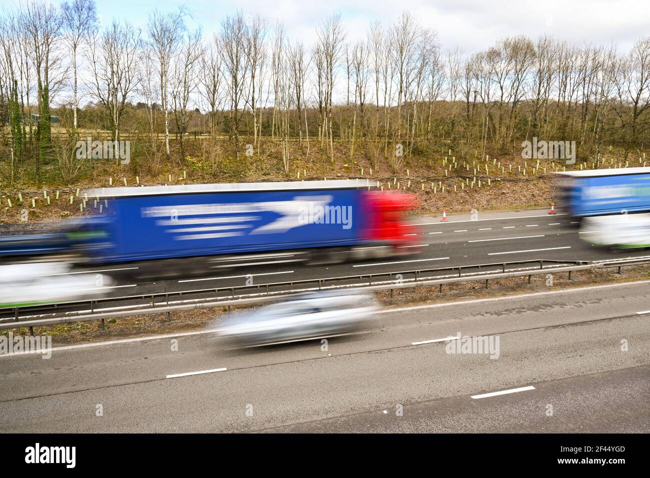Lorry on motorway people hi-res stock photography and images - Alamy