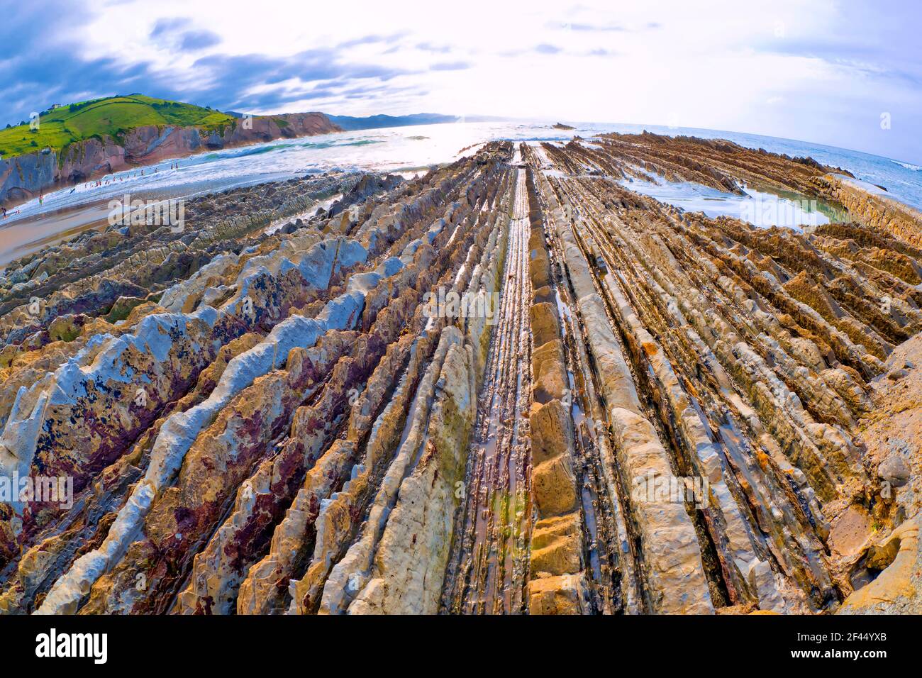 Steeply-tilted Layers of Flysch, Flysch Cliffs, Basque Coast UNESCO ...