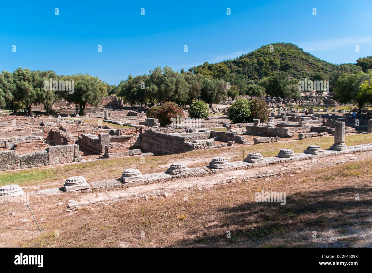 The historic ruins of Olympia, Greece Stock Photo - Alamy