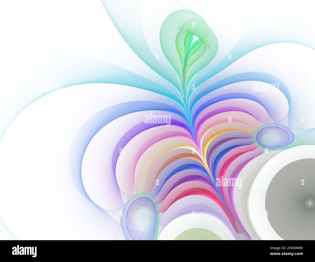 Plant illusion, leaves in floral design - fractal abstract background ...