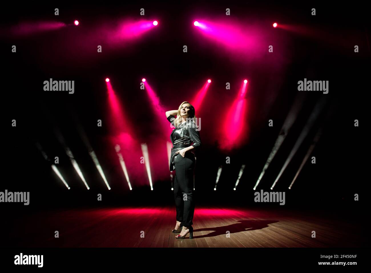 Abstract lights and female singer hi-res stock photography and images ...