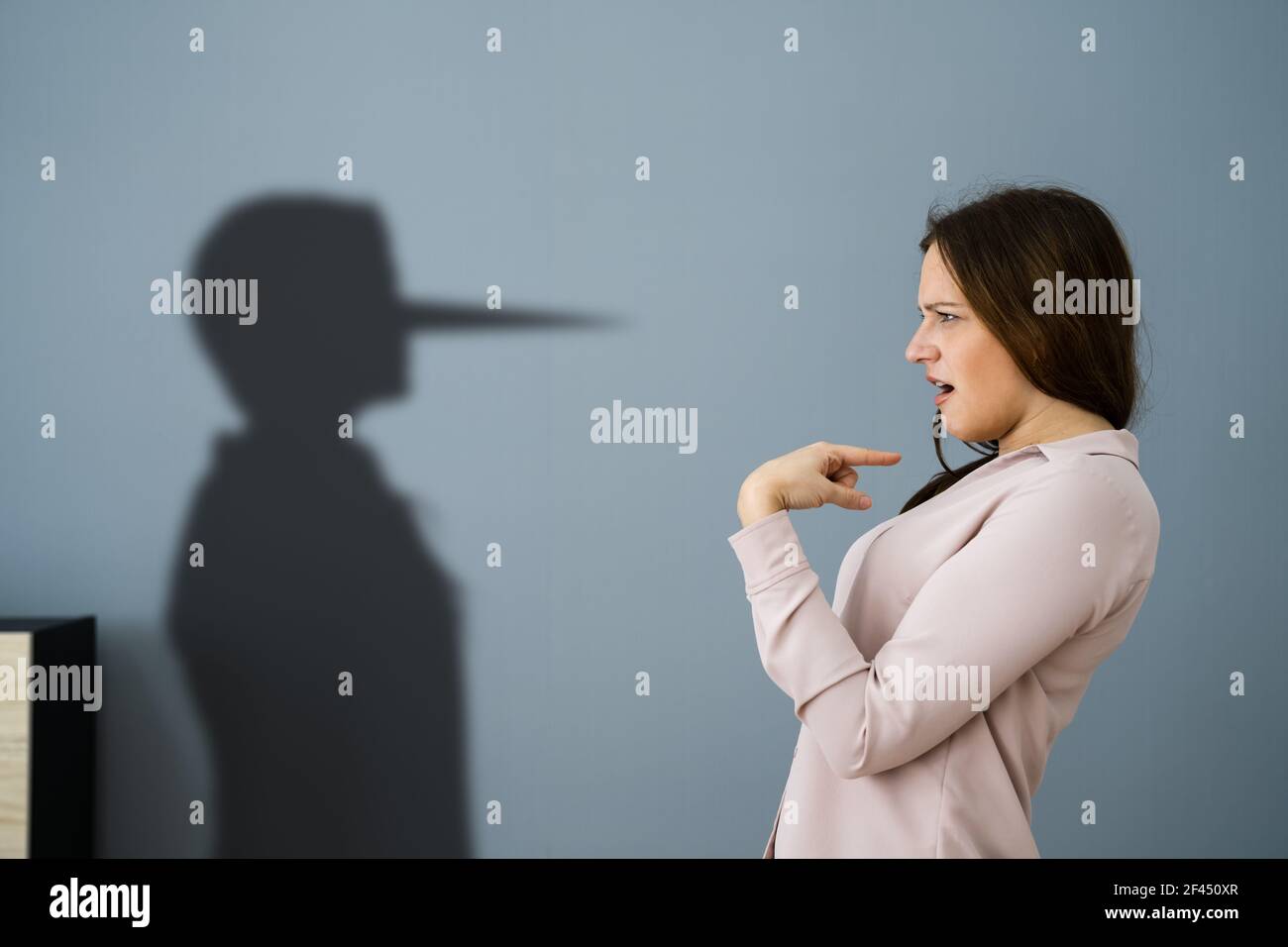 Cheater Forgery Trickster Deceit Business Face With Big Nose Stock ...