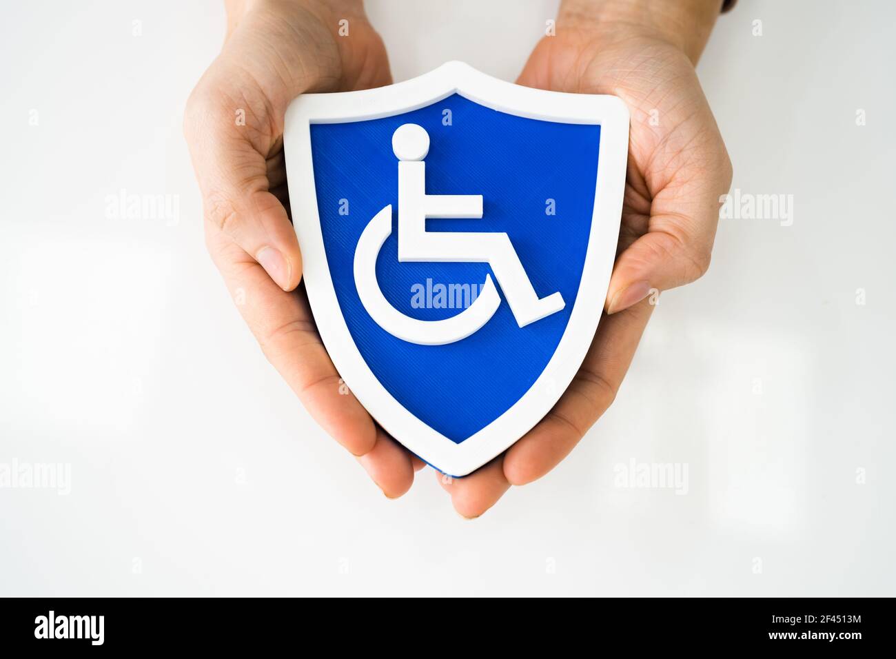 Worker Injury Disability Icon And Handicap Protection Stock Photo - Alamy