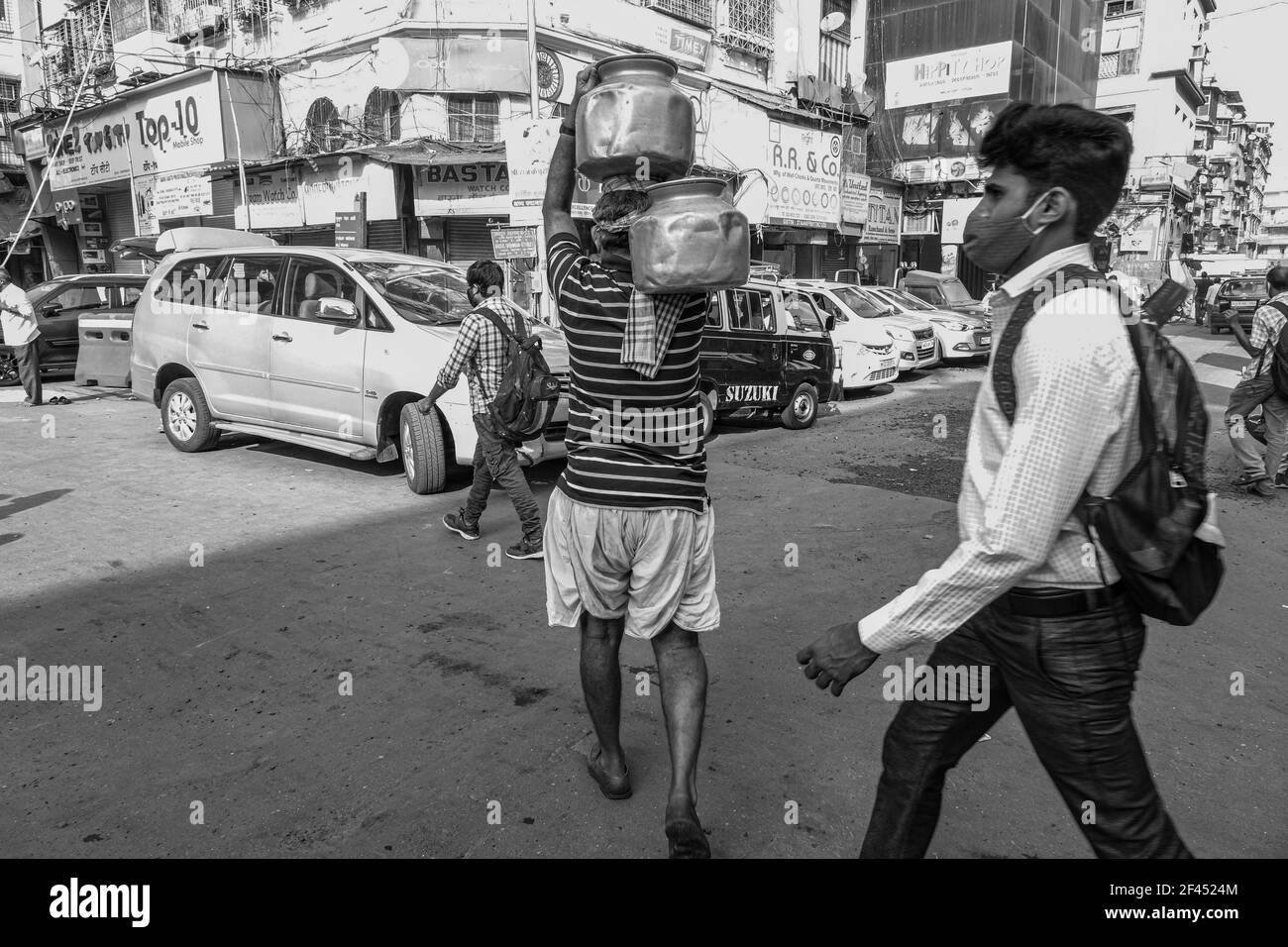 water carriers bhisti Stock Photo - Alamy