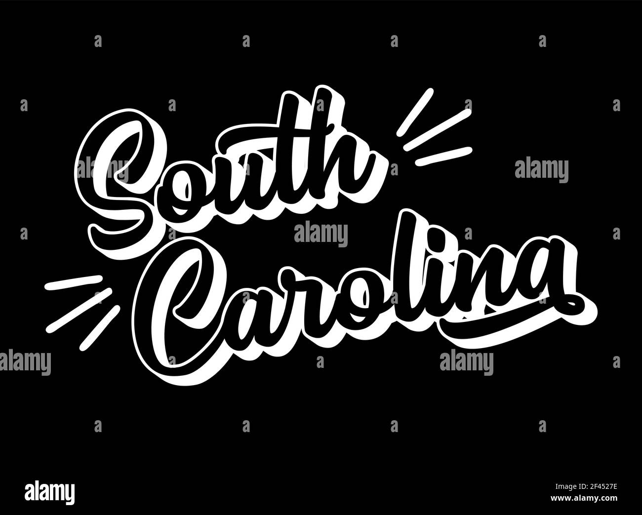 Vintage map south carolina Stock Vector Images - Alamy