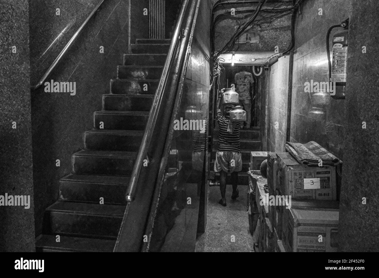 water carriers bhisti Stock Photo - Alamy