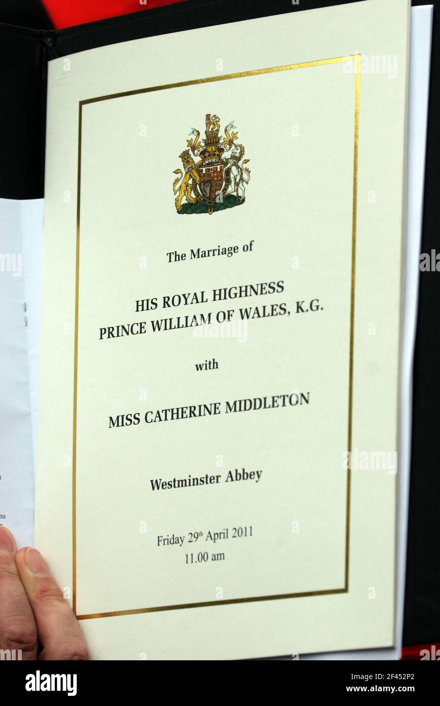 29 April 2011. Westminster Abbey, London, England. Royal wedding day ...