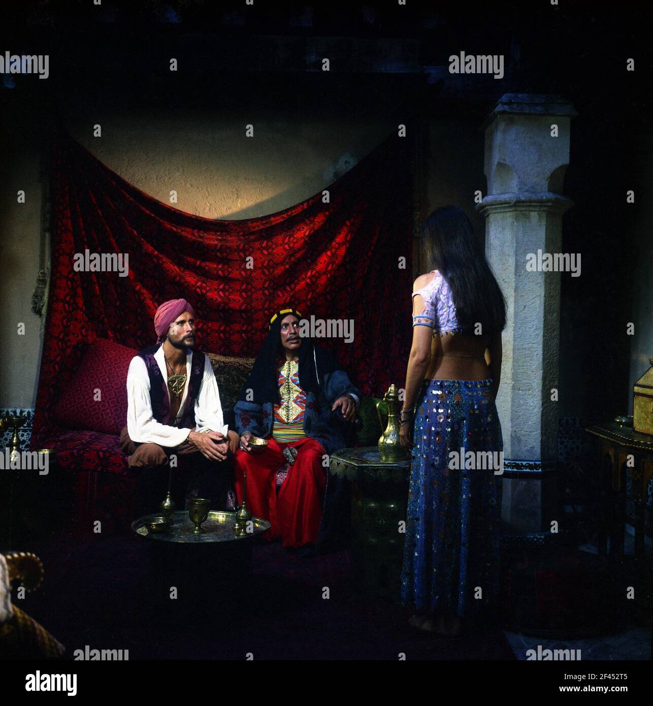 JOHN PHILLIP LAW GREGOIRE ASLAN and CAROLINE MUNRO in THE GOLDEN VOYAGE ...