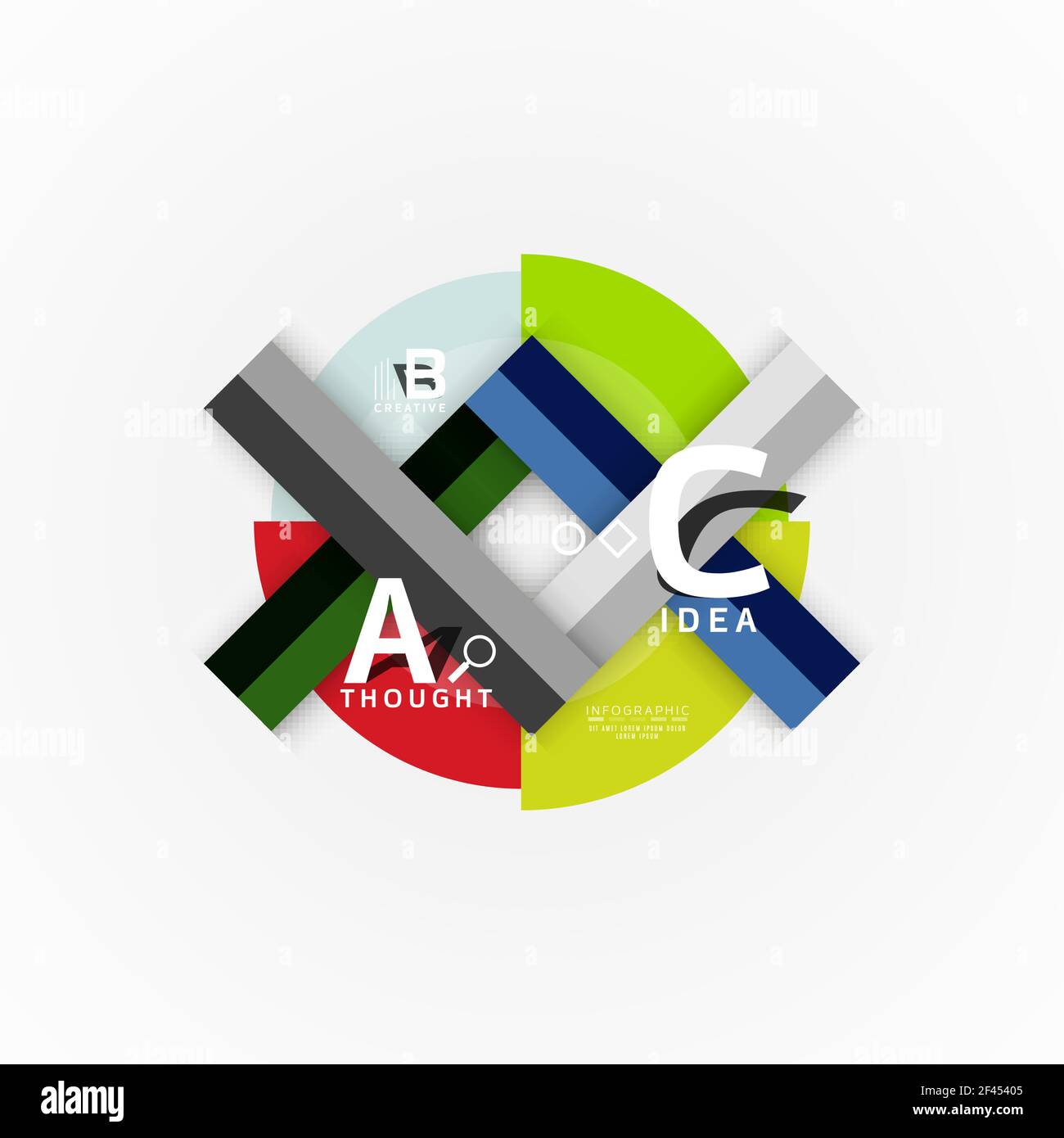 Vector infographic options banner, paper style design. Vector ...