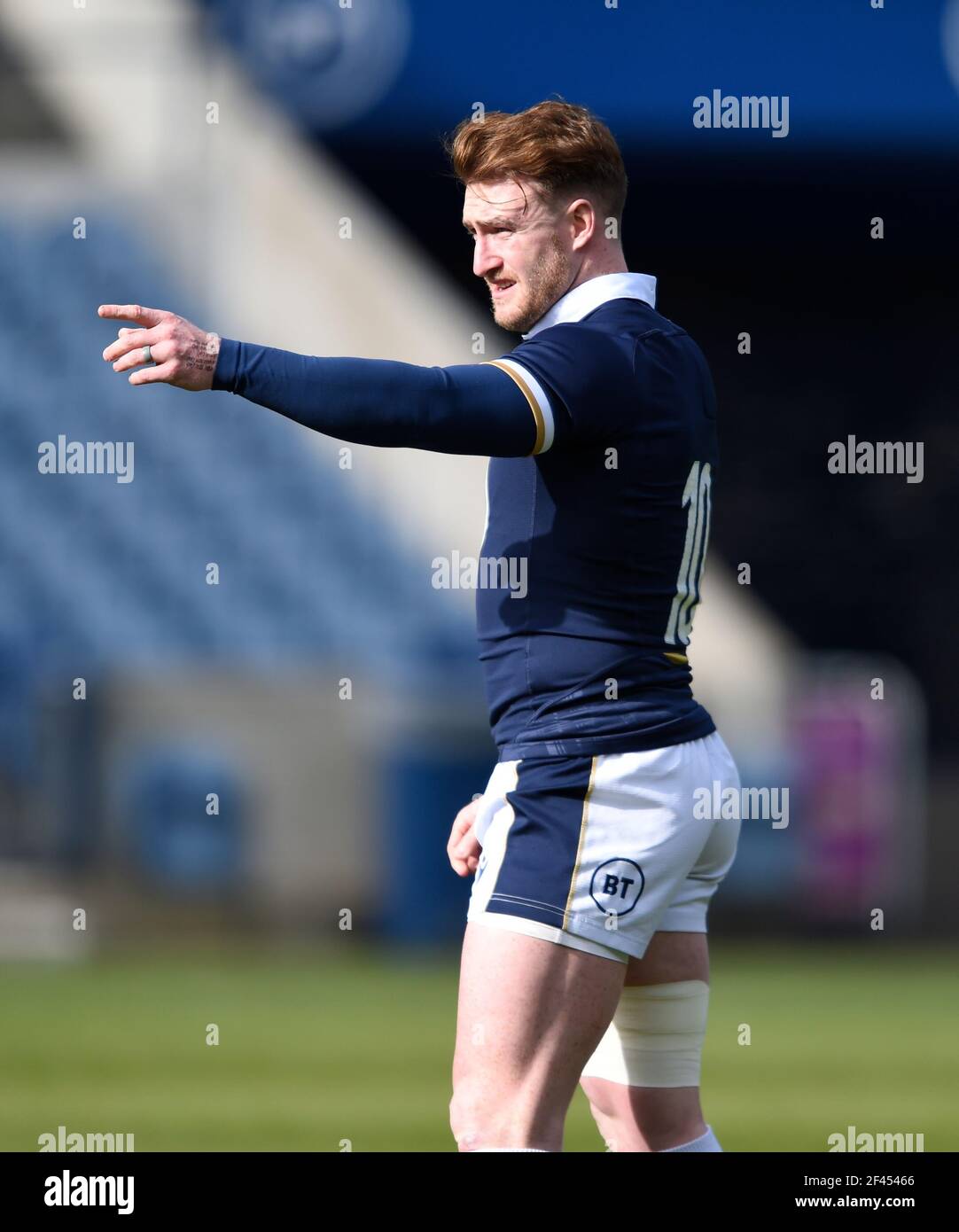Edinburgh, UK. 19th Mar, 2021. Scotland's Stuart Hogg during the, UK ...