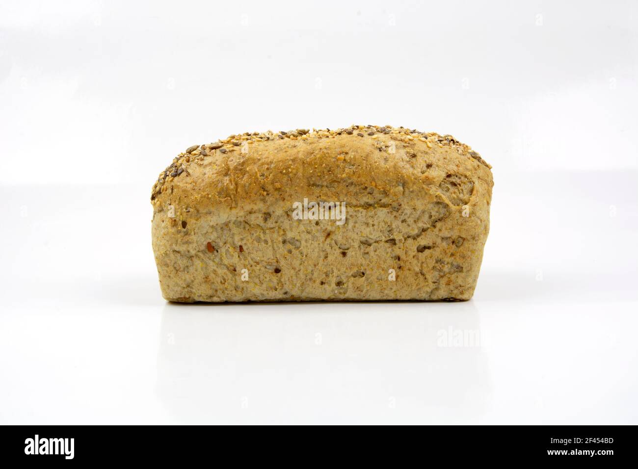 Plain bread loaf isolated over white background Stock Photo - Alamy