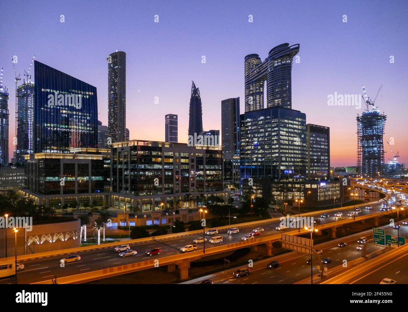 City view of Dubai, the most populous city in the United Arab Emirates ...