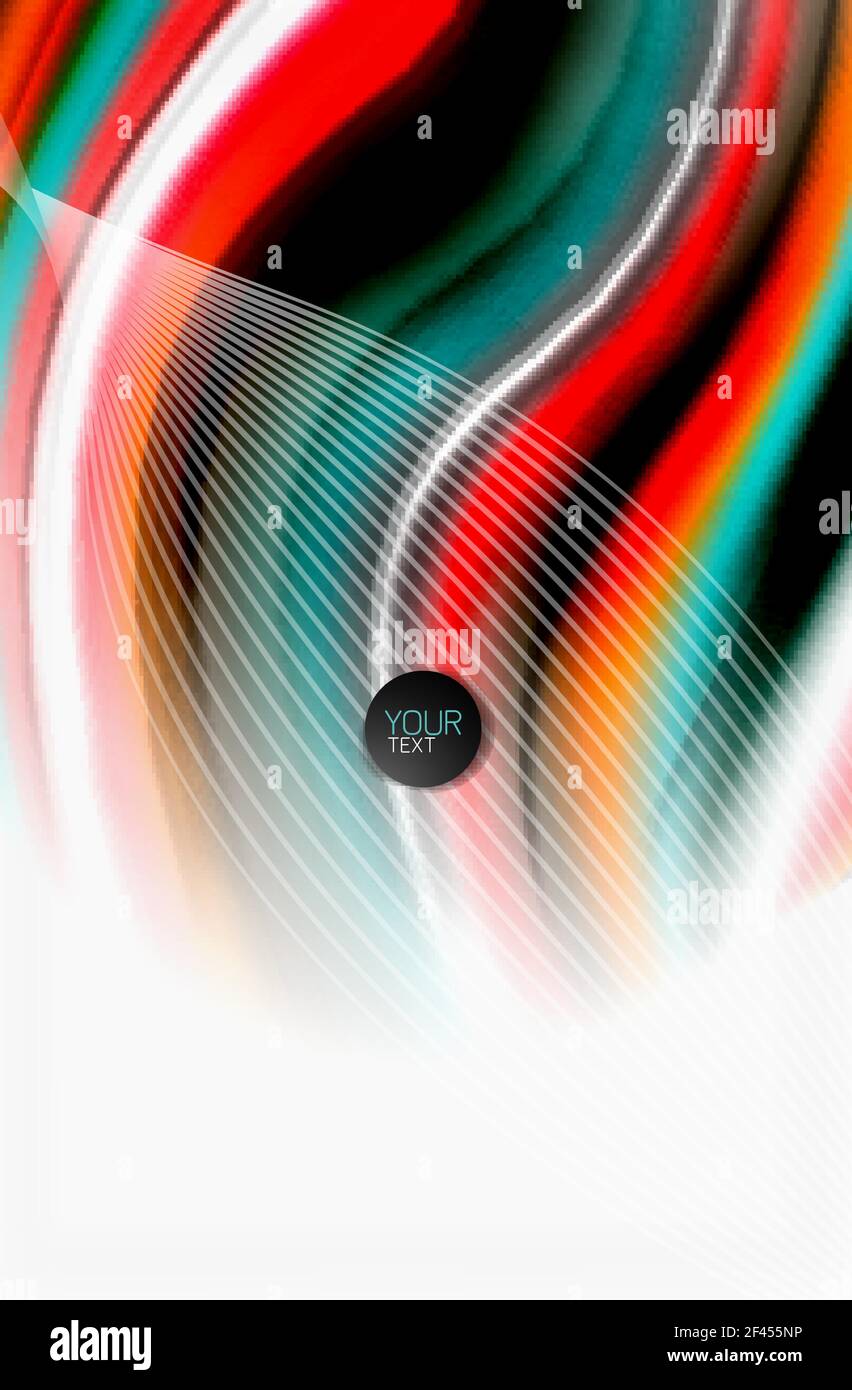 Rainbow color waves, vector blurred abstract background. Rainbow color ...