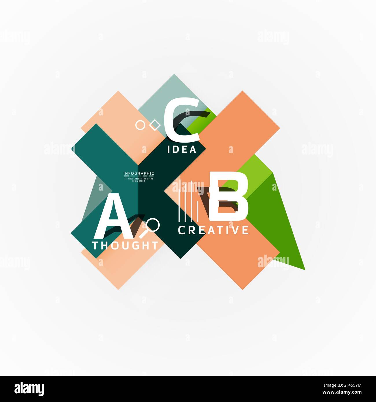 Vector infographic options banner, paper style design. Vector ...