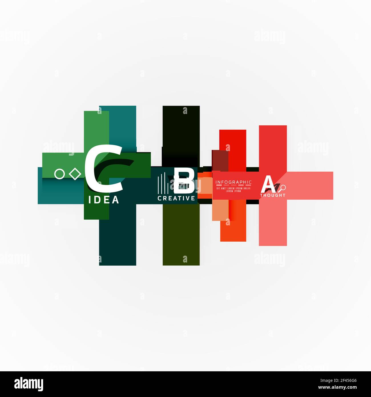 Vector infographic options banner, paper style design. Vector ...