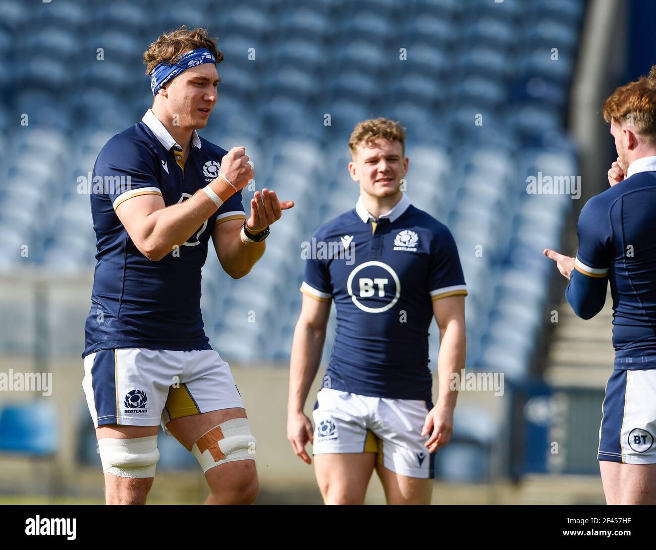 Scotland's Stuart Hogg and Darcy Graham who both come from the Hawick ...