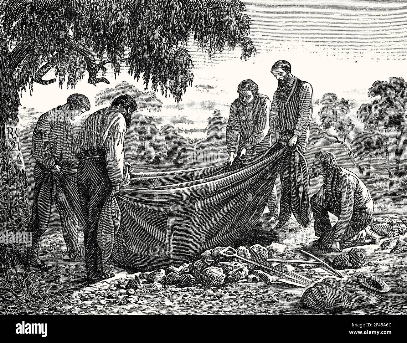 Robert O'Hara Burke's burial at Cooper's Creek, Irish explorer, Burke ...