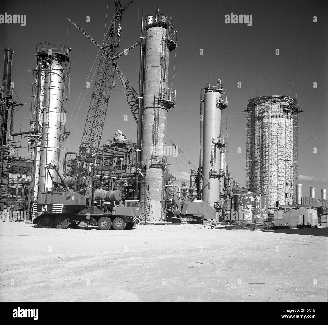 1960s, historical, exterior view of the giant fertiliser industrial ...