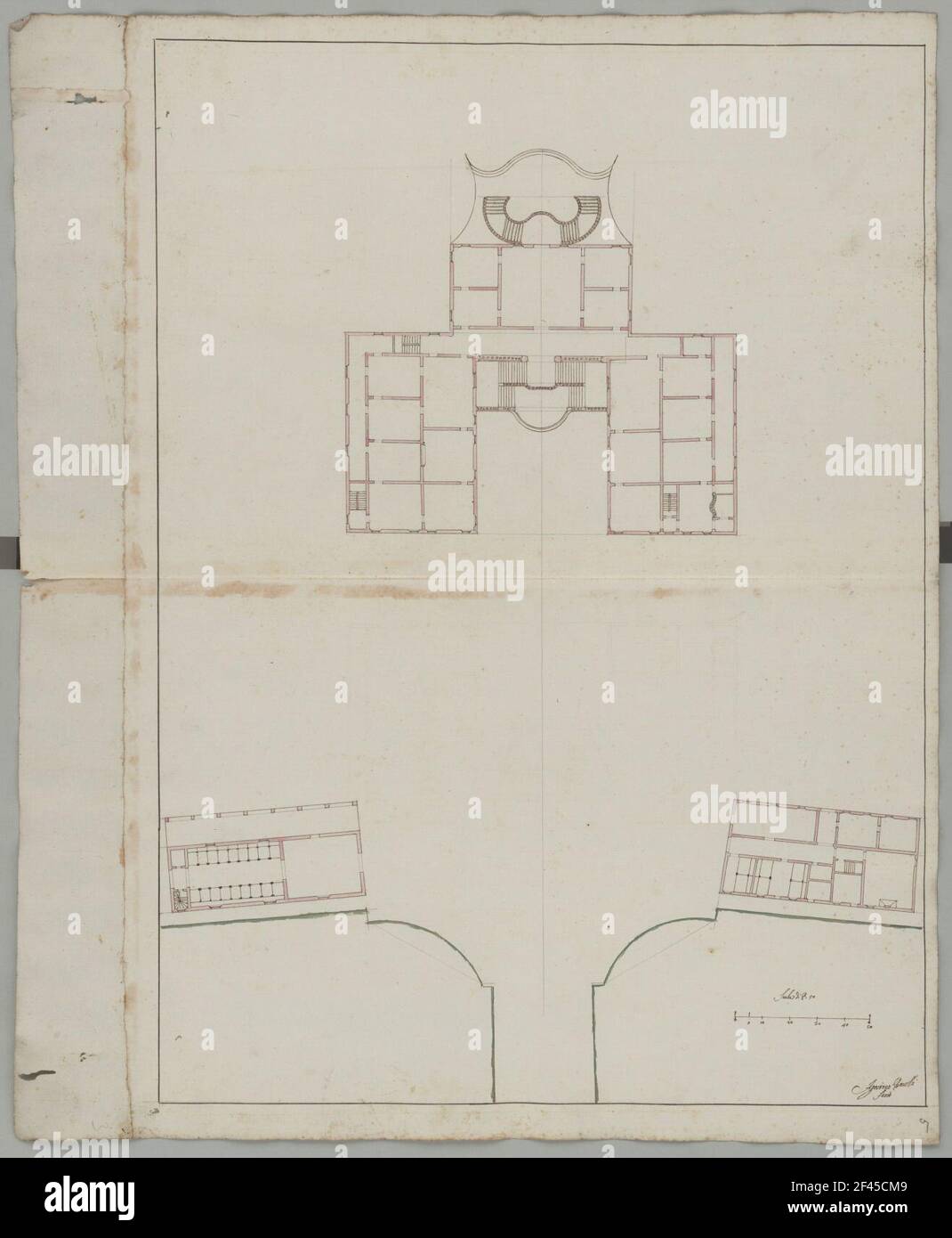 Munich, Castle Nymphenburg, Design, Floor Plans, Ground Floor Stock ...